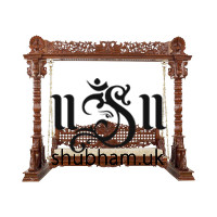 Carved Beautifully Indian Wooden Jhula Swing for UK