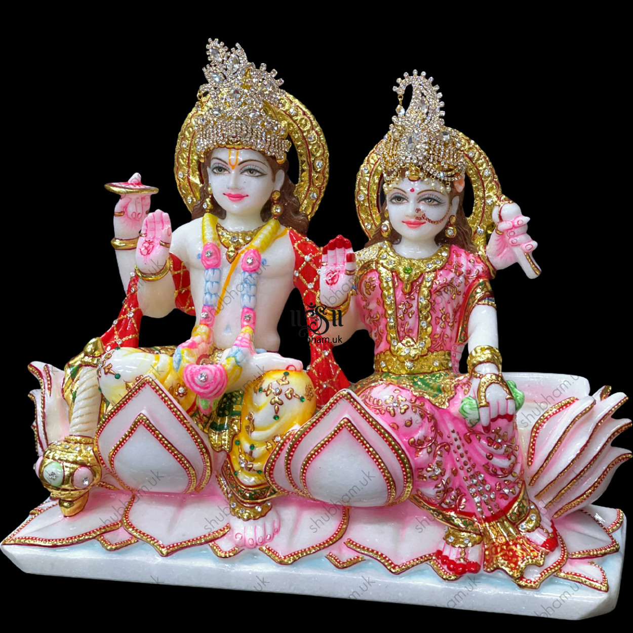 Buy God Laxmi Maa Vishnu Narayan Marble Idol Murti for your home UK in ...