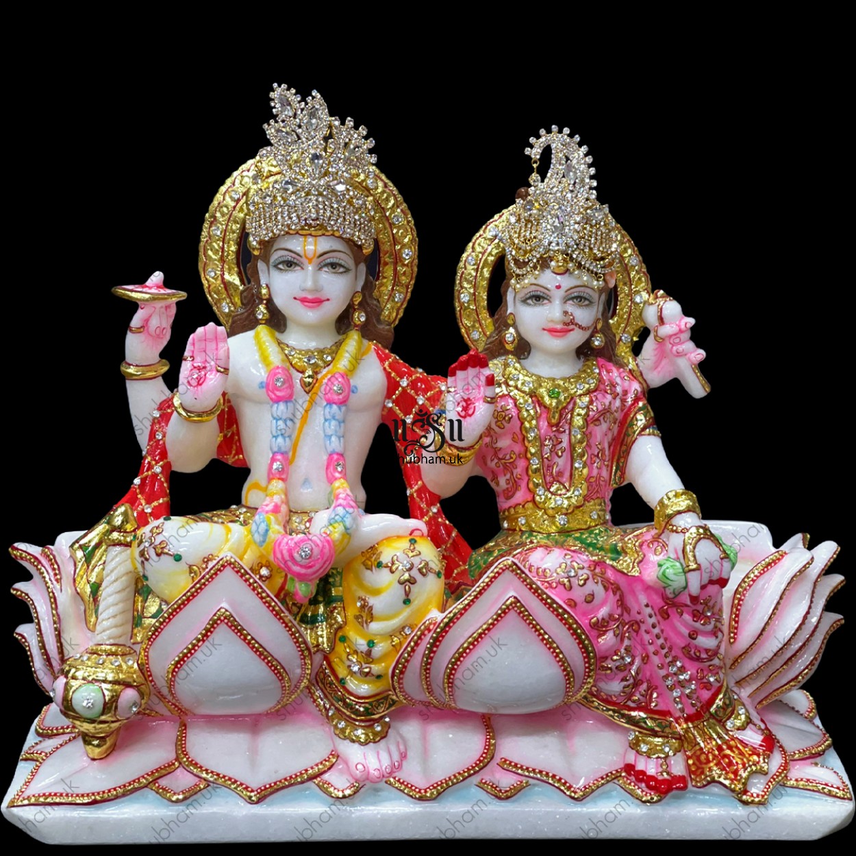 Buy God Laxmi Maa Vishnu Narayan Marble Idol Murti for your home UK in ...