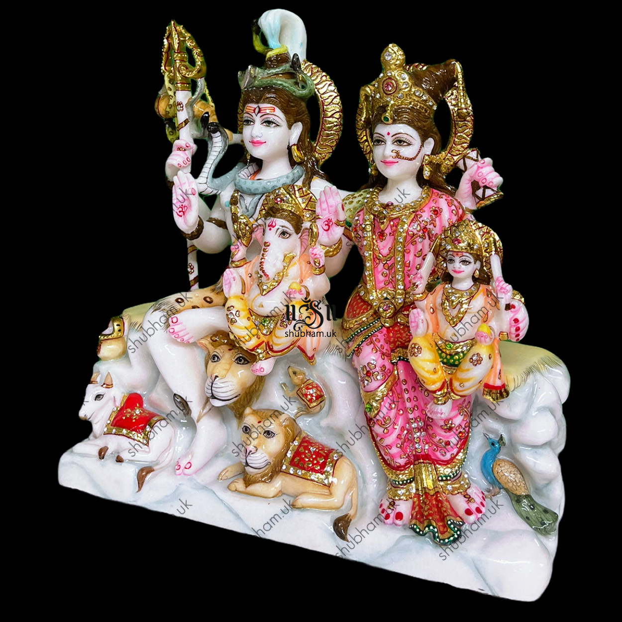 Marble Gauri Shankar Statue - Buy Lord Shiv Parivar Marble Stone Statue