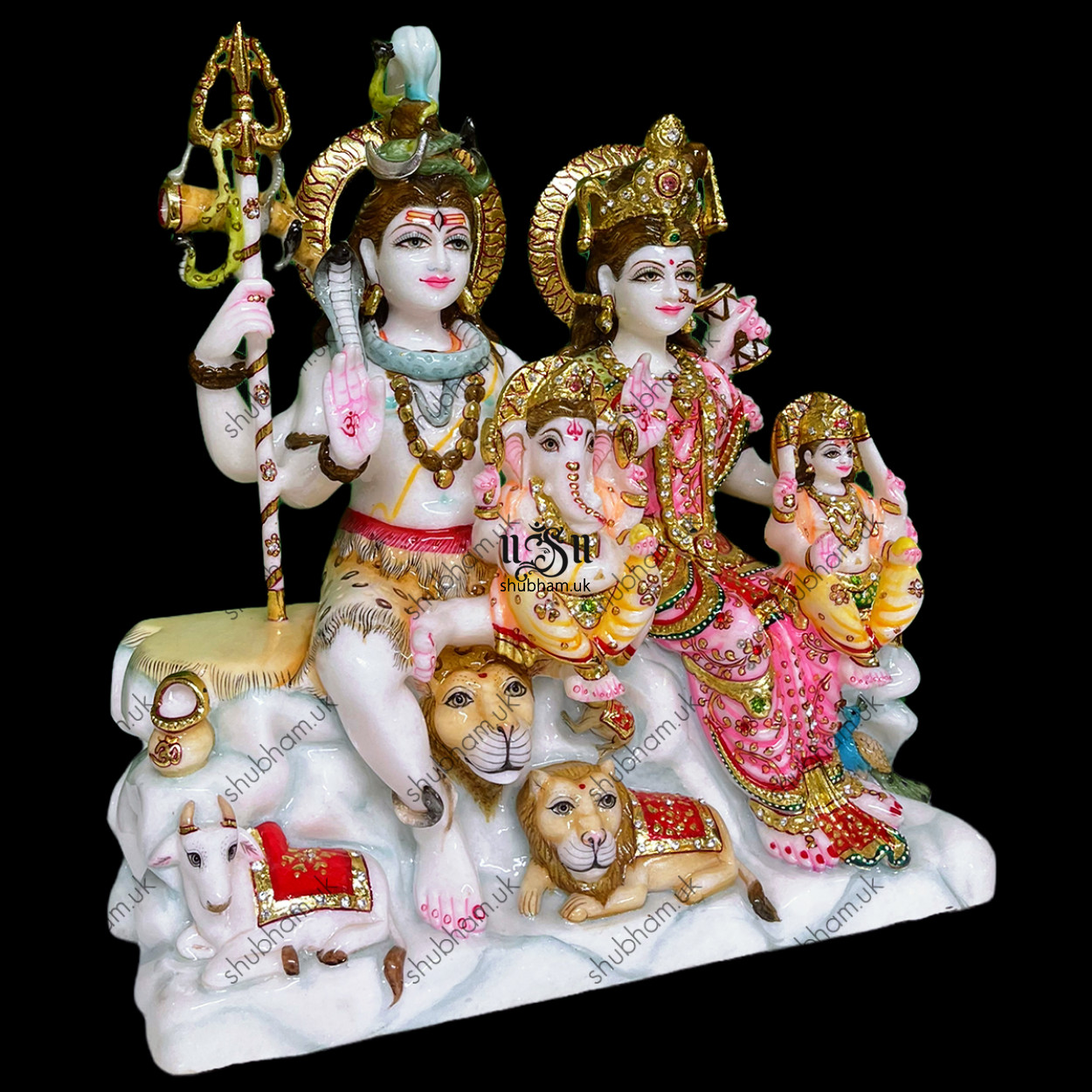 Marble Gauri Shankar Statue - Buy Lord Shiv Parivar Marble Stone Statue