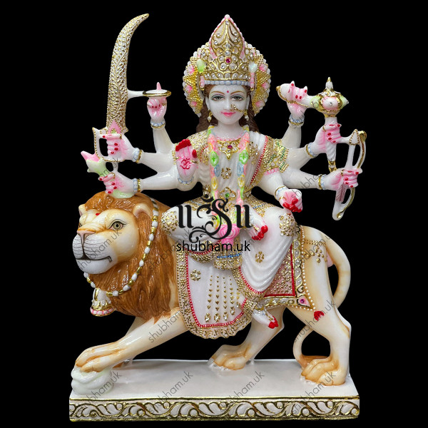 Buy Beautiful Indian Goddess Marble Durga Maa Statue by Shubahm Crafts ...