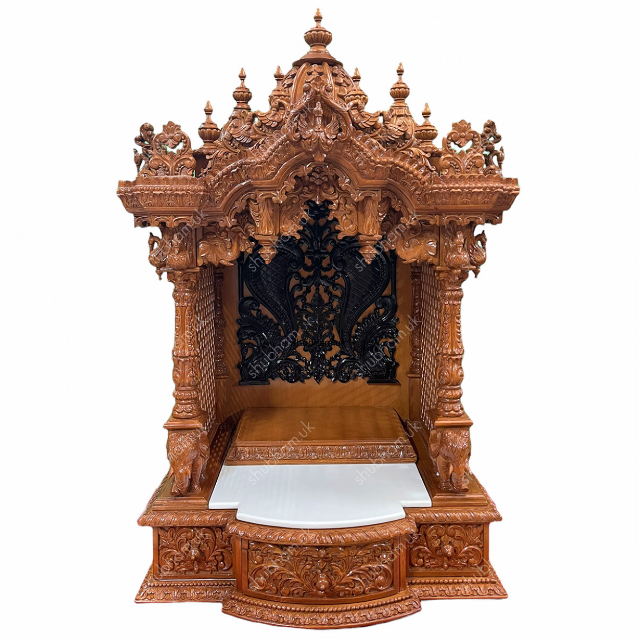 Buy Small Indian Pooja Ghar Mandir for Home with Gopuram online from ...