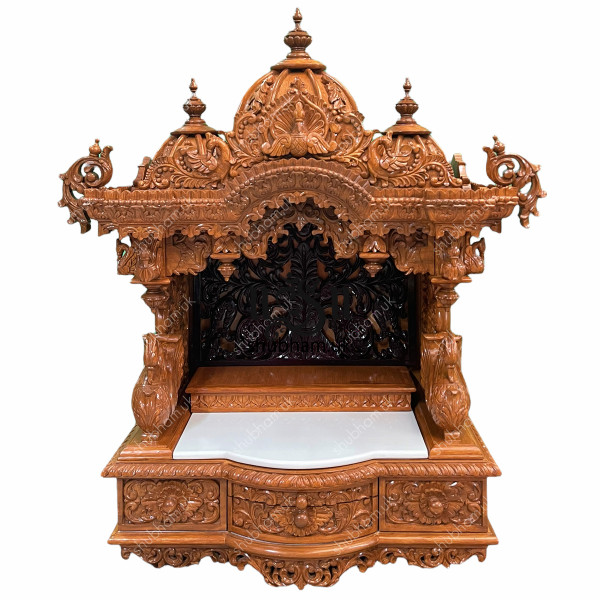 Buy Small Wooden Puja Temple Mandapam Altar for Home online from ...