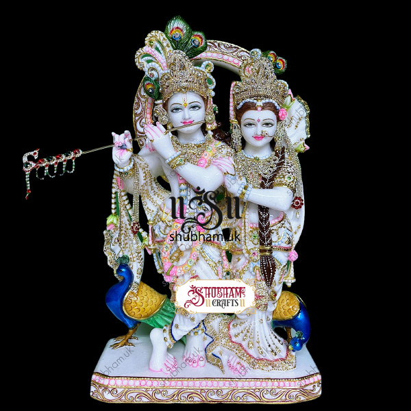 Buy online Radha Krishna Elegant Marble Statue Murti for home from ...