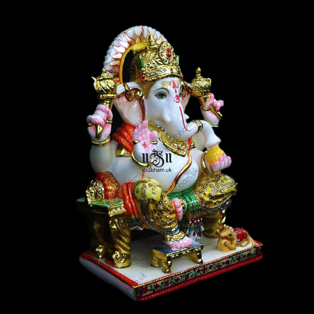 Hand Crafted Beautiful Marble Ganesh Ji Moorti